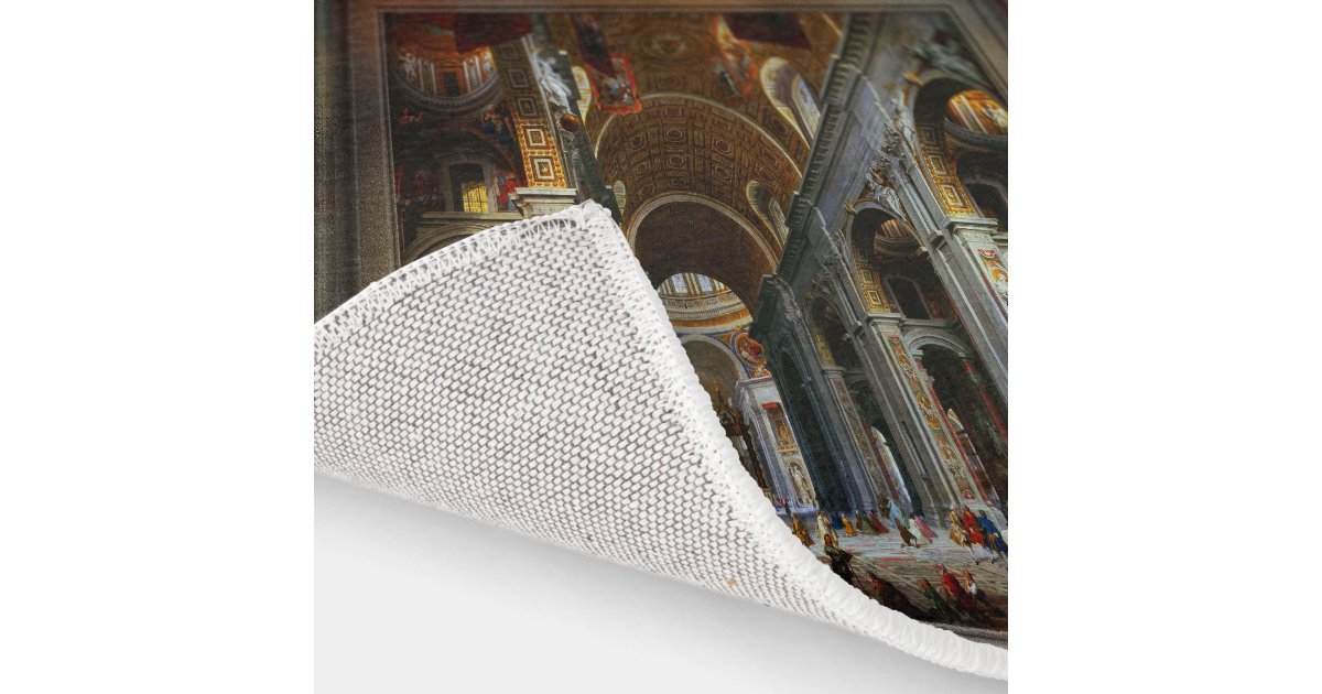 Interior of St. Peter's Basilica, Rome Rug | Zazzle