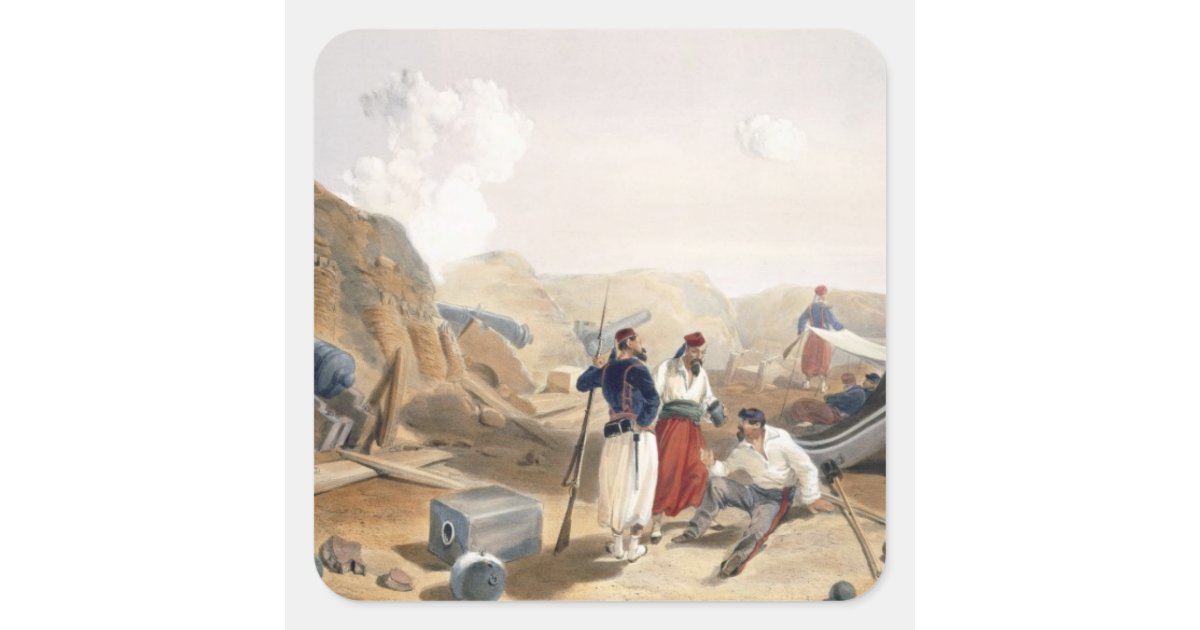 Interior of the Mamelon Vert, plate from 'The Seat Square Sticker | Zazzle