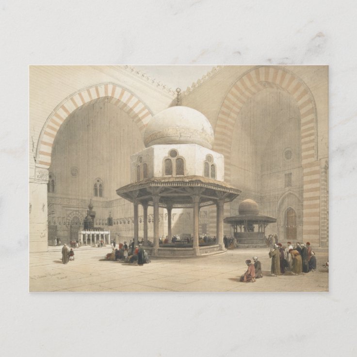 Interior of the Mosque of the Sultan El Ghoree, Ca Postcard | Zazzle