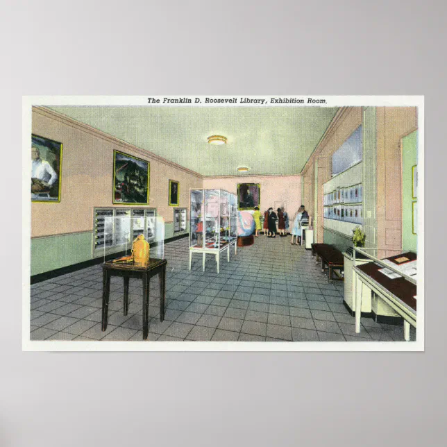 Interior View of the FDR Library, Exhibition Poster | Zazzle