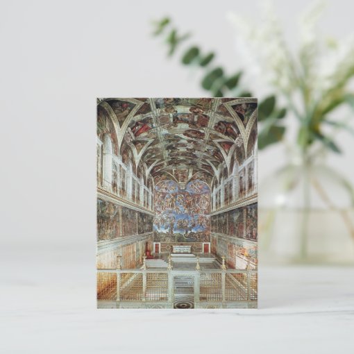 Interior view of the Sistine Chapel Postcard | Zazzle