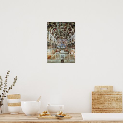 Interior view of the Sistine Chapel Poster | Zazzle
