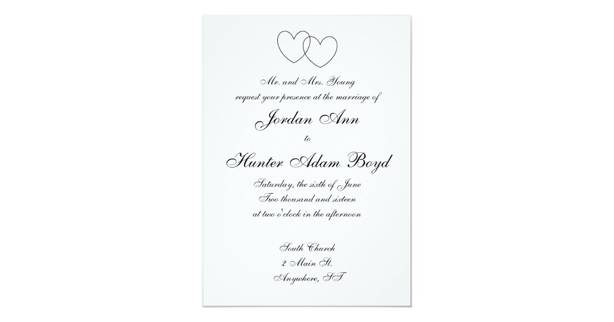 "Interlocking Hearts" Invitations | Zazzle.com