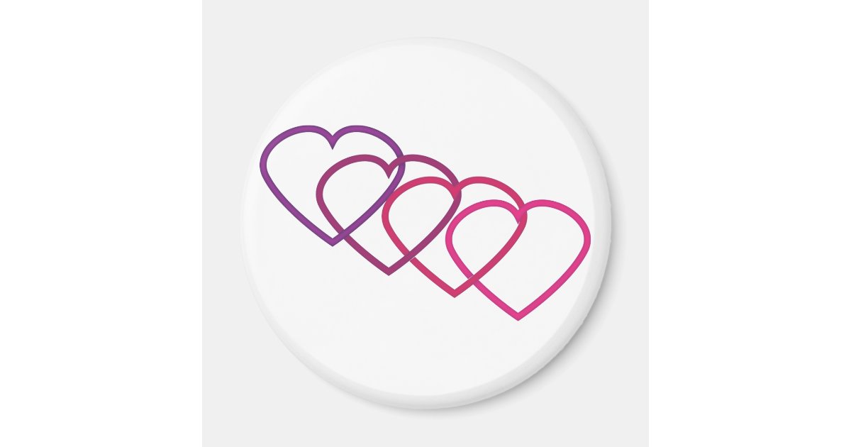 interlocking hearts magnet | Zazzle