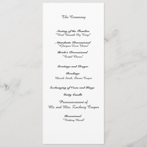 "Interlocking Hearts" Wedding Program | Zazzle