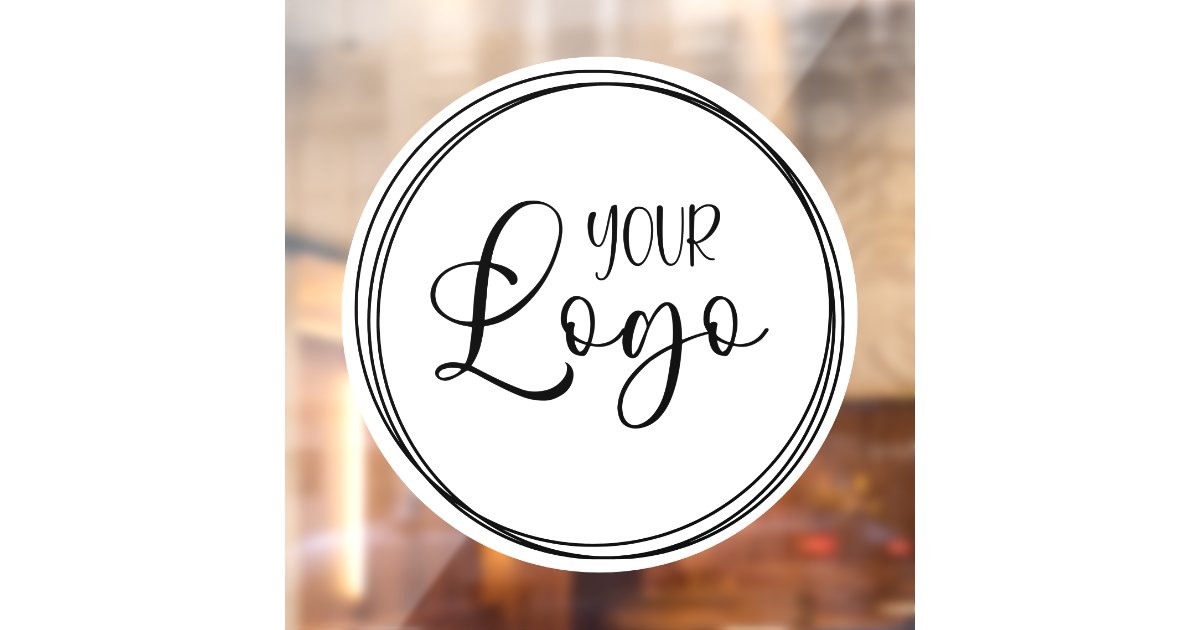 Interlocking Rings for Your Business Logo Window Cling | Zazzle