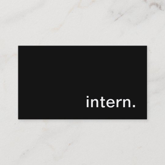Intern Business Card | Zazzle.com