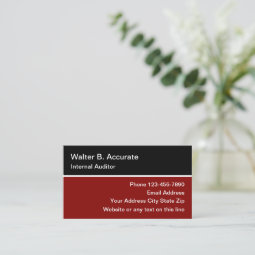 Internal Auditor Business Card | Zazzle