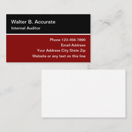 Internal Auditor Business Card | Zazzle