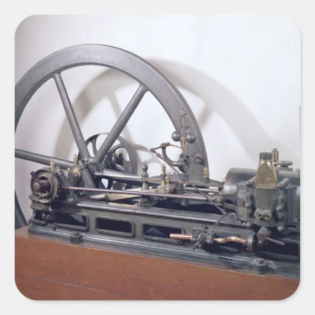 Internal combustion engine square sticker | Zazzle
