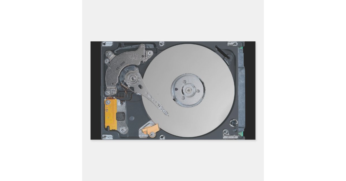 Internal Hard Drive Rectangular Sticker | Zazzle