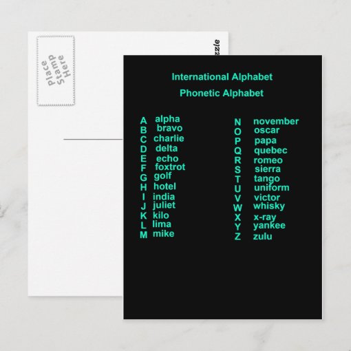 International Alphabet Postcard | Zazzle