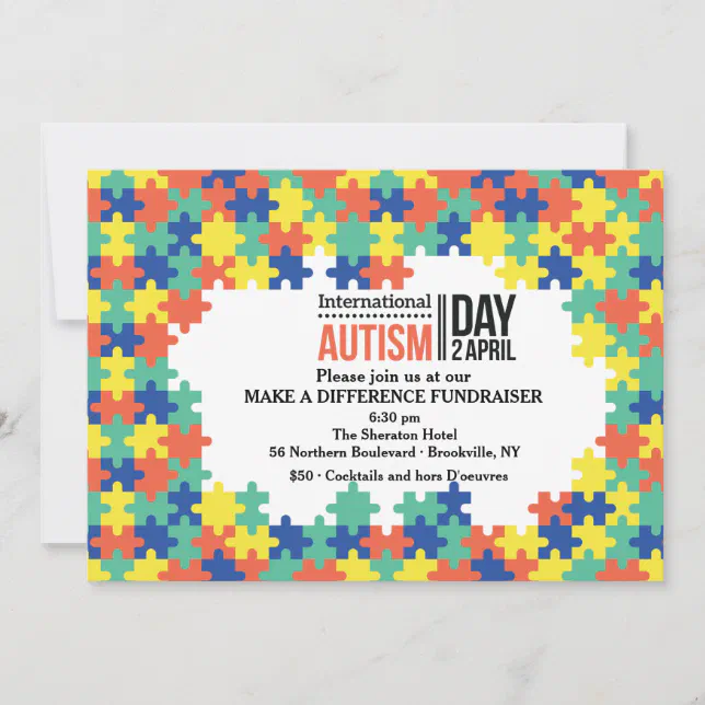 International Autism Day Invitation | Zazzle
