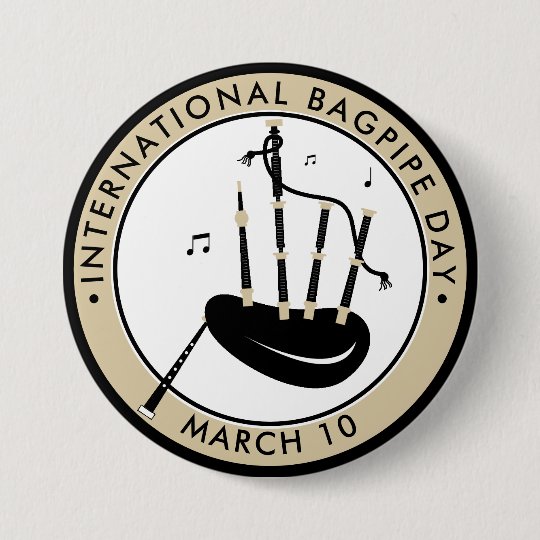 International Bagpipe Day Button | Zazzle.com