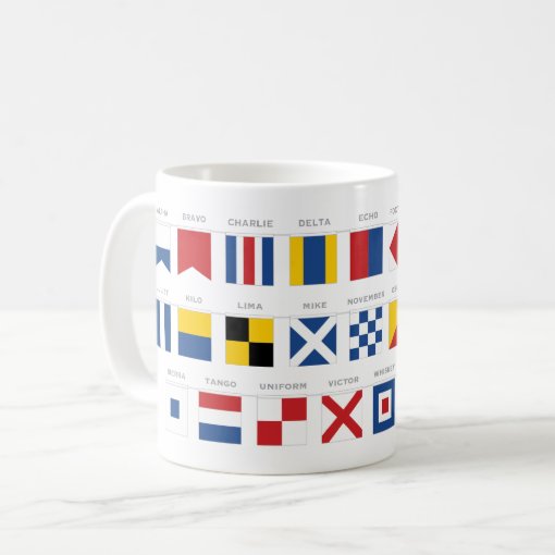 International Code of Signals Alphabet - Alpha Coffee Mug | Zazzle