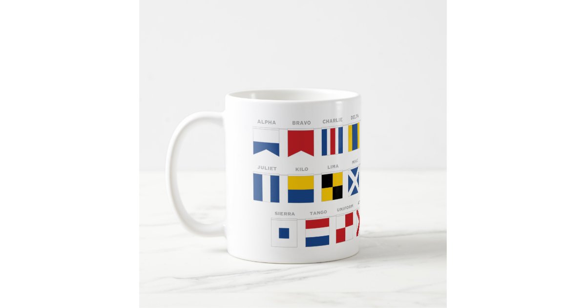 International Code of Signals Alphabet - Alpha Coffee Mug | Zazzle