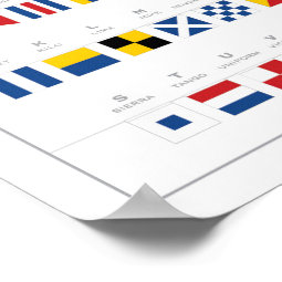 International Code of Signals Alphabet Poster | Zazzle