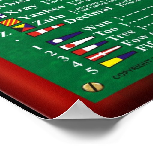 INTERNATIONAL CODE SIGNALS POSTER | Zazzle