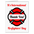 International Firefighters' Day Thank You Card | Zazzle