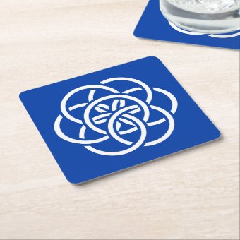 International Flag of Planet Earth Square Paper Coaster | Zazzle
