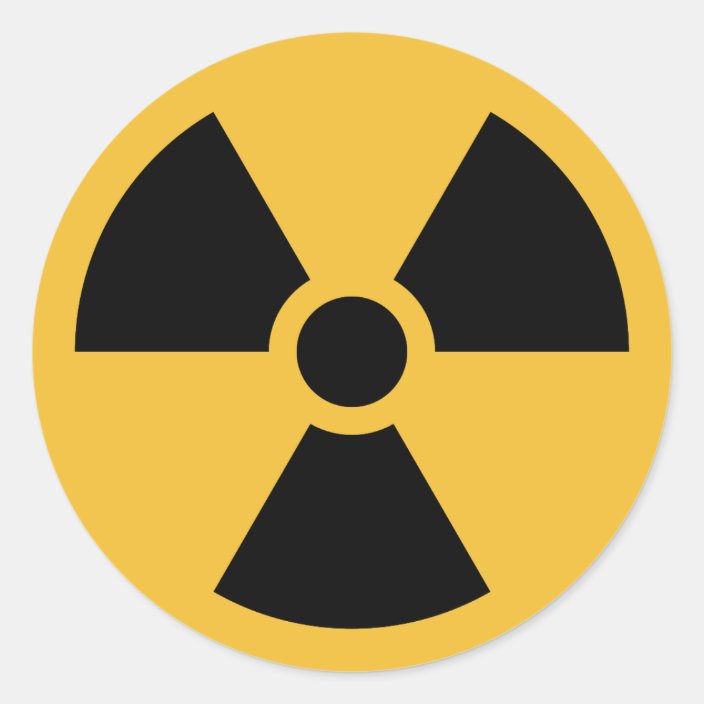International ionizing radiation symbol stickers | Zazzle.com