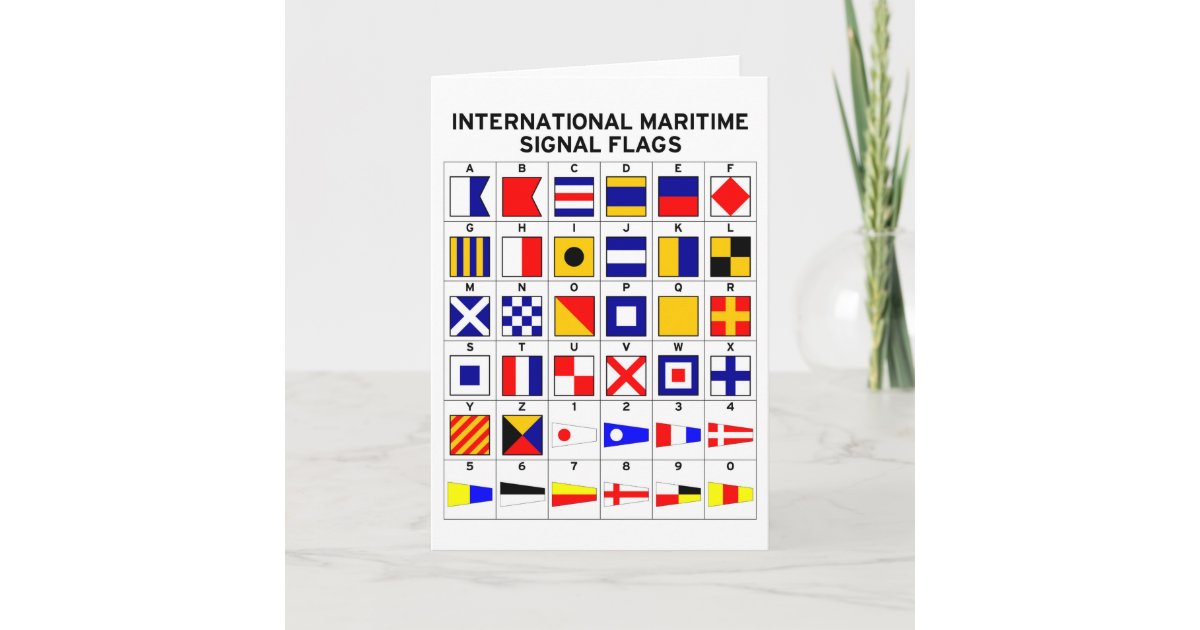 International Maritime Signal Flags Card | Zazzle
