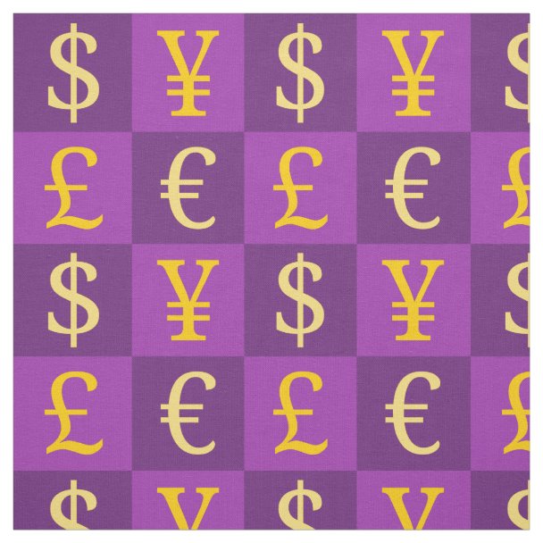 Dollar money sign pattern fabric | Zazzle.com