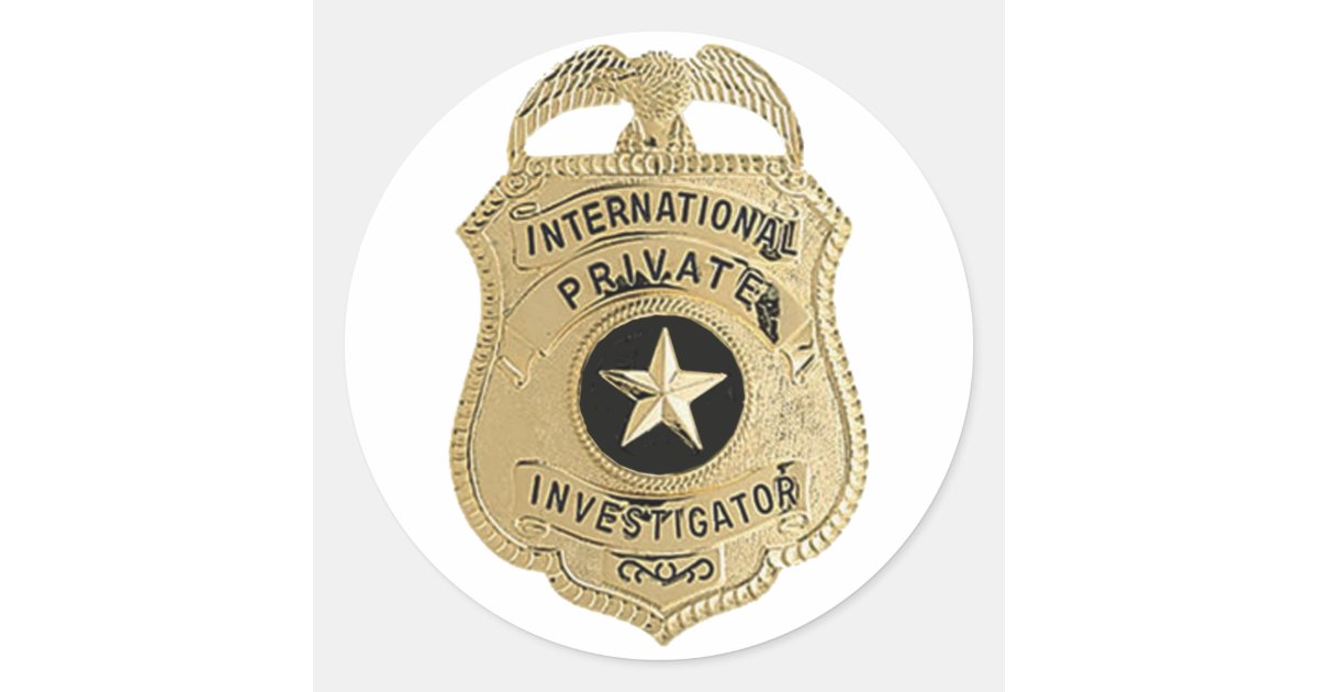 International Private Investigator Classic Round Sticker | Zazzle