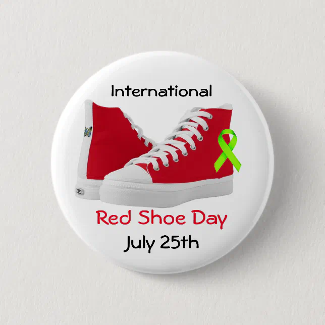 International Red Shoe Day Button | Zazzle