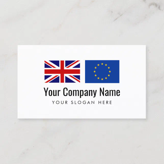 International services English European Union Business Card | Zazzle