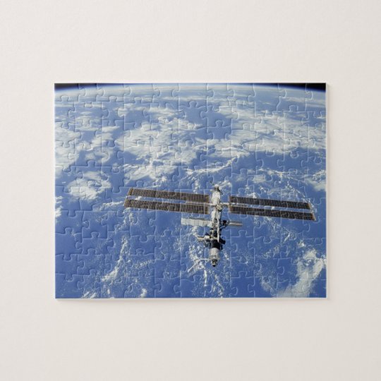 International Space Station orbiting Earth Jigsaw Puzzle | Zazzle.com