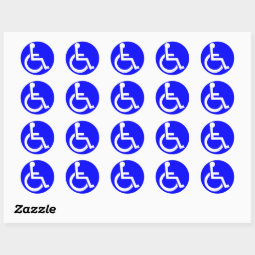 International symbol of access classic round sticker | Zazzle