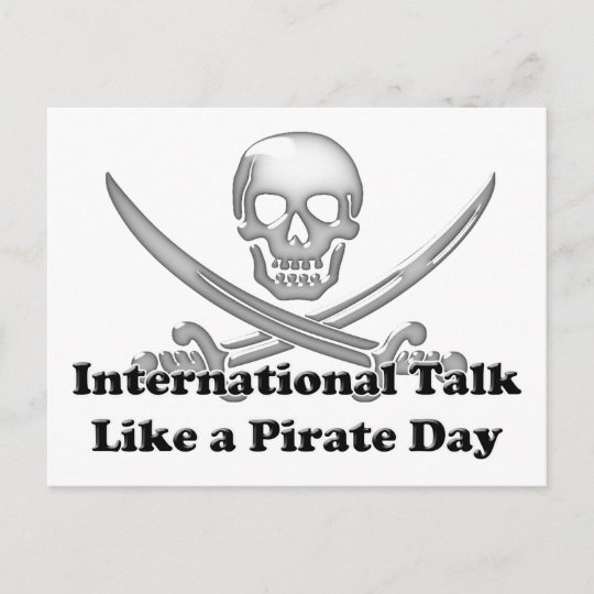 International Talk Like a Pirate Day Postcard | Zazzle.com