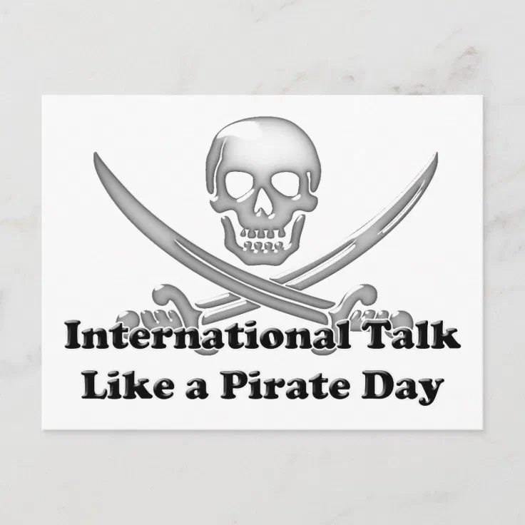 International Talk Like a Pirate Day Postcard | Zazzle
