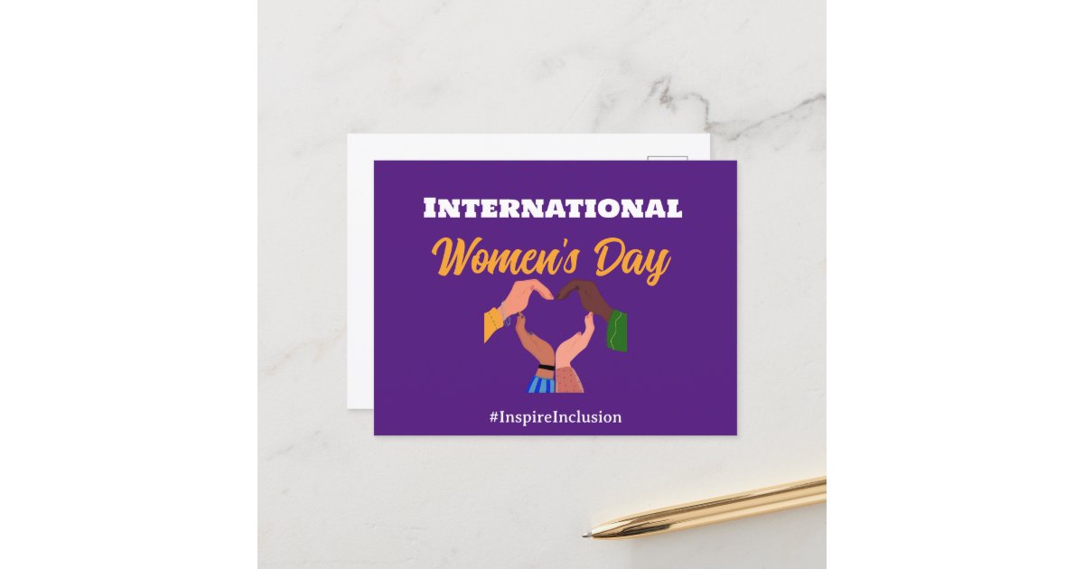 International Women's Day 2025 inclusion feminist Postcard | Zazzle