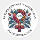 International Women's Day | Accelerate Action Classic Round Sticker ...