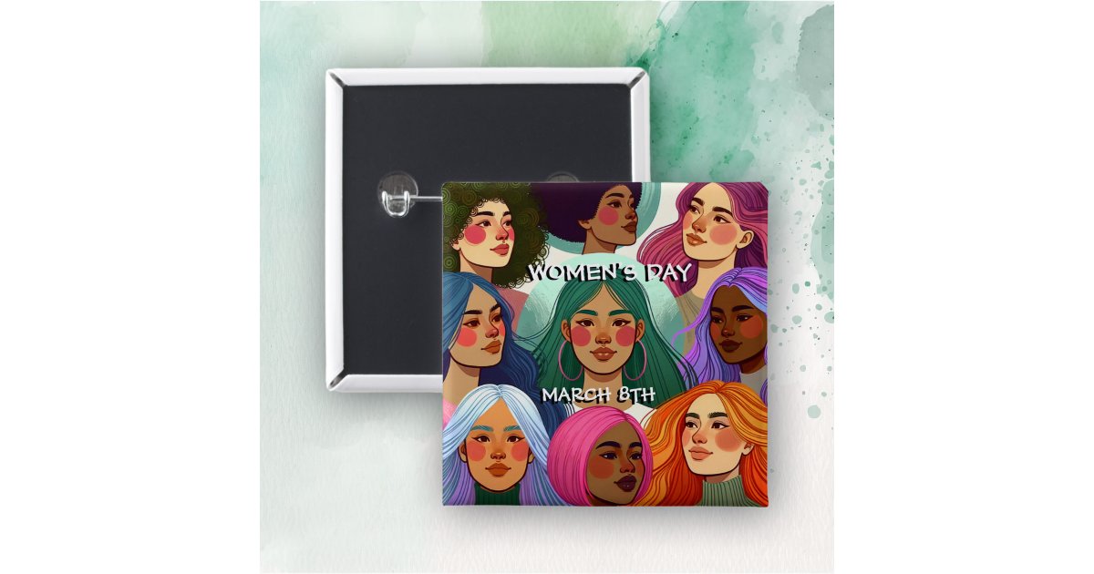 International Women's Day Equality and Diversity Button | Zazzle