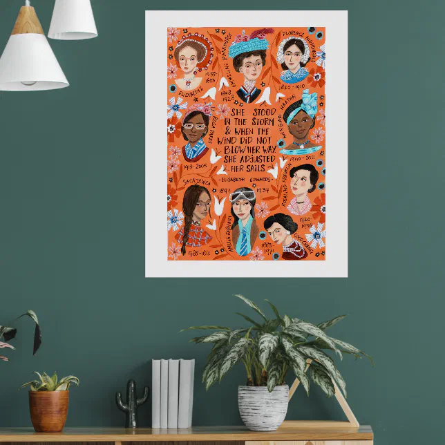 International Women's Day History Floral Quote Poster | Zazzle