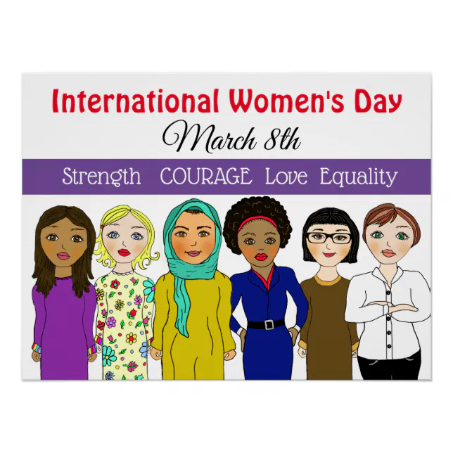 International Women's Day March 8th Poster | Zazzle