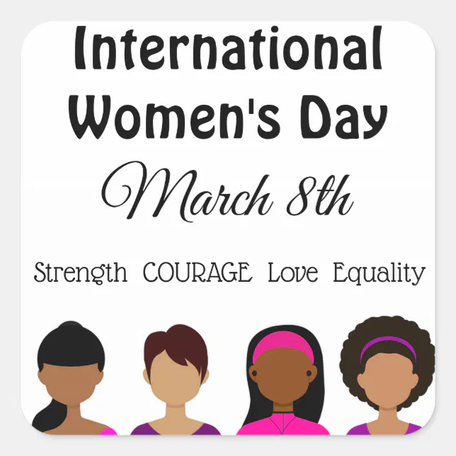 International Women's Day March 8th Stickers | Zazzle