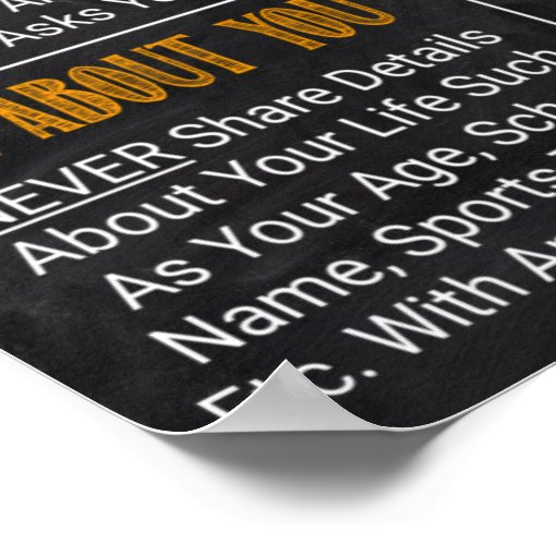 Internet Safety Rules Classroom Poster | Zazzle