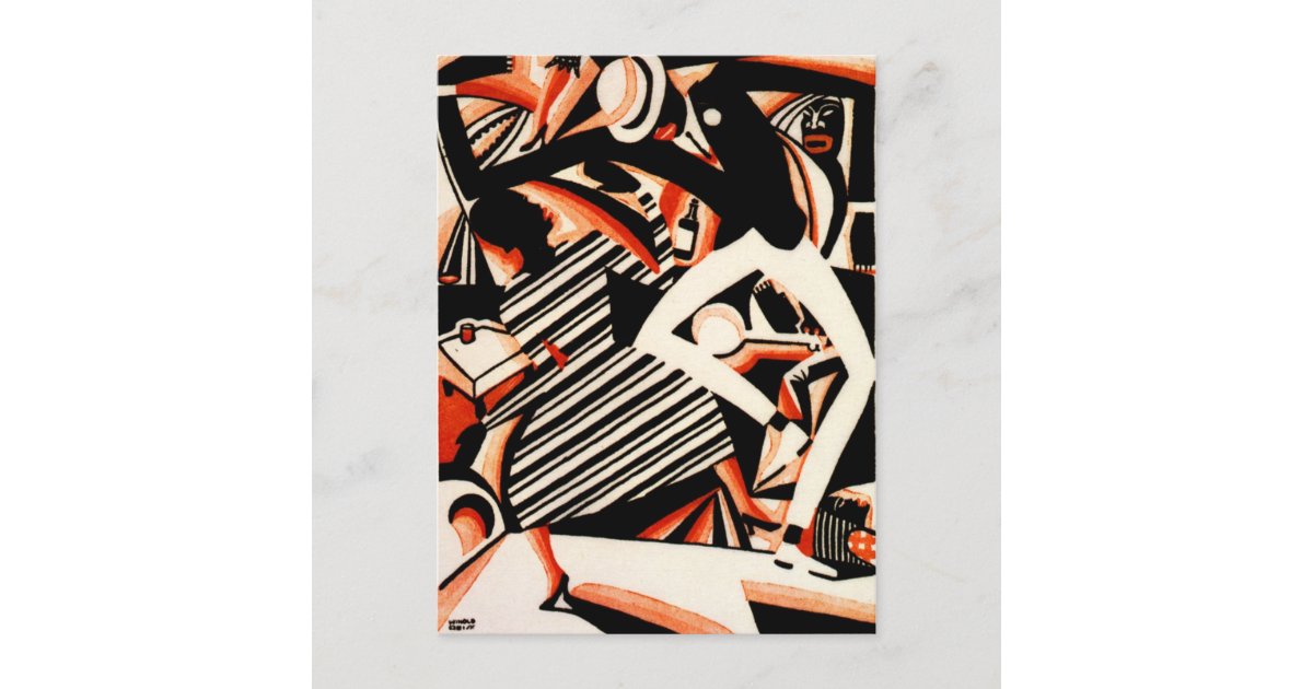 Interpretation of Harlem Jazz Postcard | Zazzle