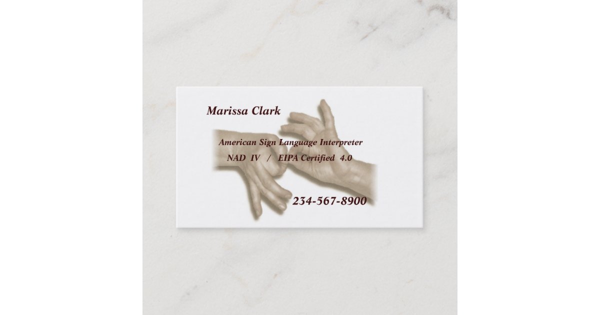Interpreter Business Card -2 | Zazzle