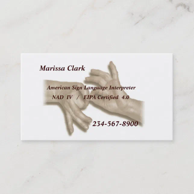 Interpreter Business Card -2 | Zazzle