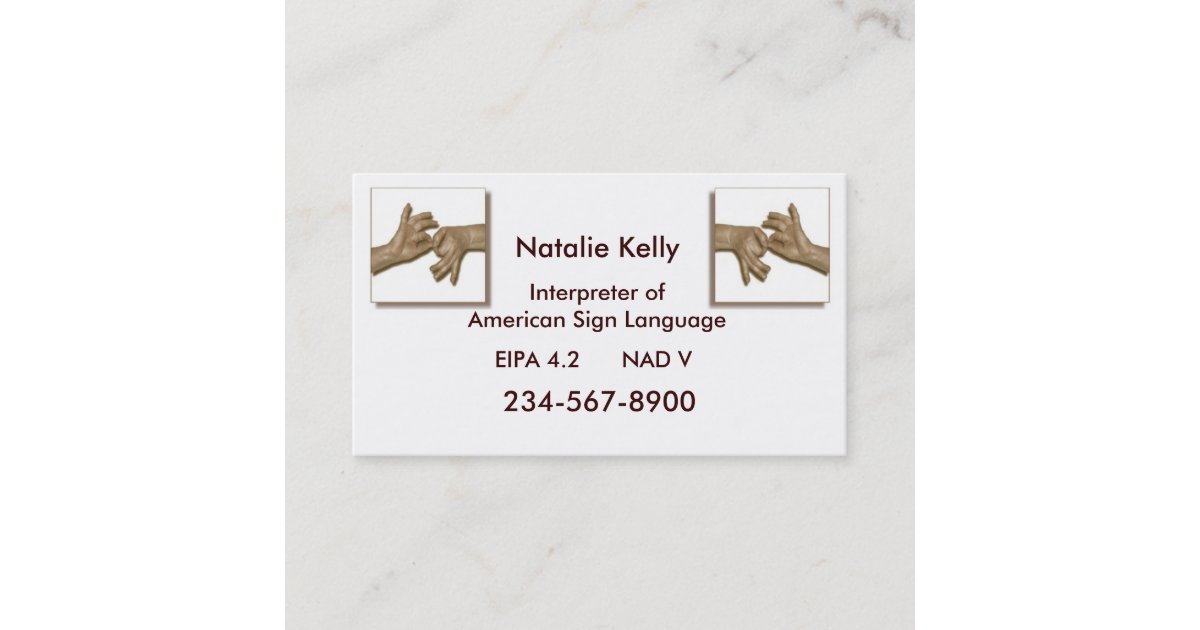 Interpreter Business Card-3 Business Card | Zazzle