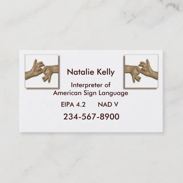 Interpreter Business Card-3 Business Card | Zazzle
