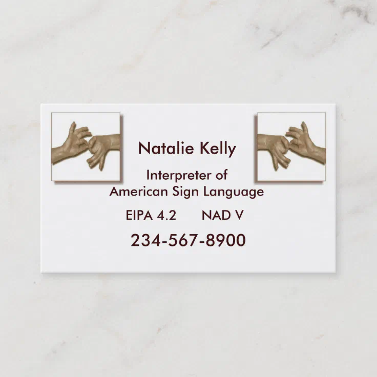 Interpreter Business Card-3 Business Card | Zazzle
