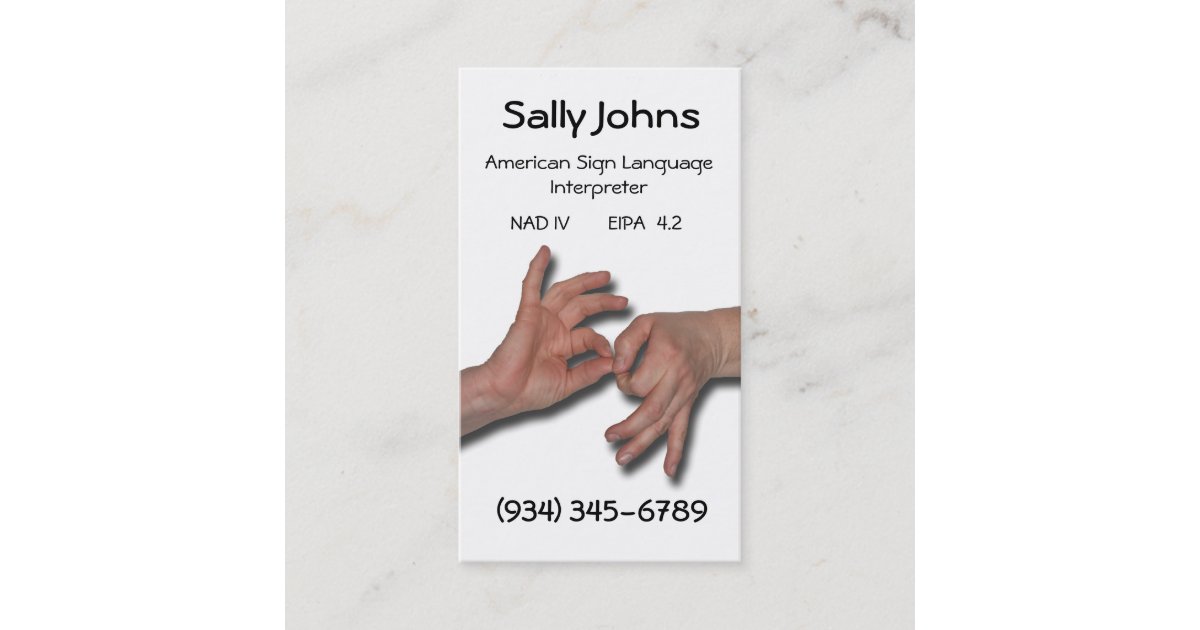 Interpreter Business Card-4 Business Card | Zazzle