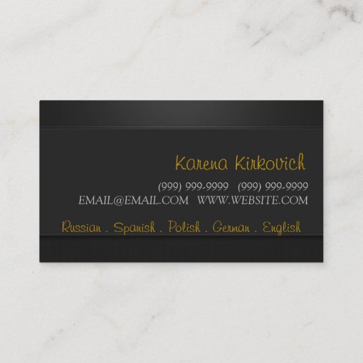 Interpreter, Translator, Business Card | Zazzle
