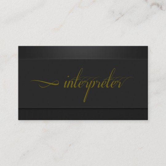 Interpreter, Translator, Business Card | Zazzle.com